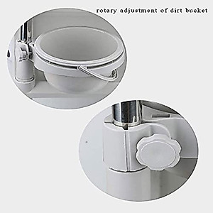 2-Layer Stainless Steel Medical cart, Beauty cart, Musical Instrument cart with Drawers and rotatable Dirt Bucket (Size : Small)