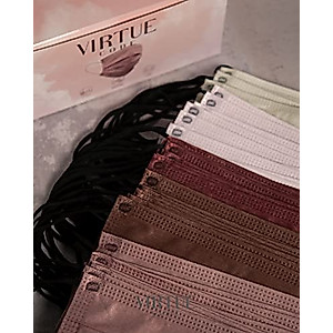 VIRTUE CODE Balance Face Masks - Soft 3 Ply Comfort Face Masks, Colorful Disposable Face Mask 50 Pack. Desert Rose Colored Masks. Adults Mens and Womens Disposable Face Masks