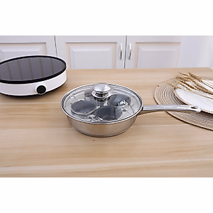 Egg Poacher Pan - Stainless Steel Poached Egg Cooker – Perfect Poached Egg Maker – Induction Cooktop Egg Poachers Cookware Set with 4 Nonstick Large PFOA FREE Egg Poacher Cups and Silicone Spatula