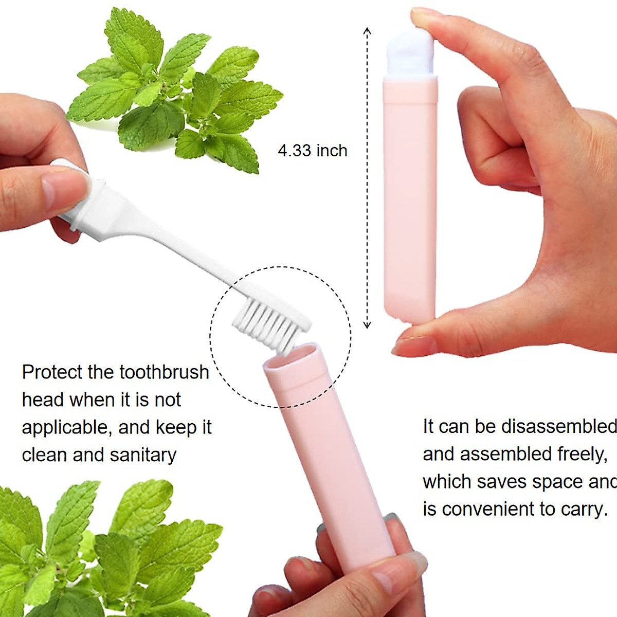 IGOOLEE 15 Packs Colourful Folding Toothbrush Bulk Portable Folding Travel Toothbrush with Containers for Travel Camping Business Trip