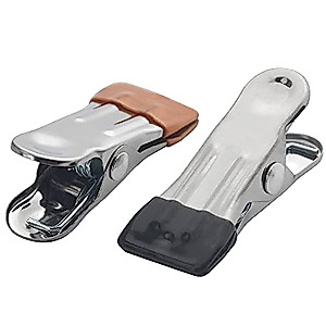 XINMEIWEN 50Pack 10Colors Metal Colored Clothes Pins Stainless Steel Clothes Clamps Utility Clothes Pins for Hanging Clothes Towels or Sealing Foods Bags