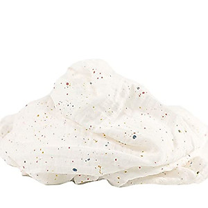 Red Rover Kids Cotton Muslin Swaddle - 47”x 47”- 100% Cotton – Machine Washable – Softer with Every Wash – Playful Designs -Soft, Breathable & Lightweight – Unisex (Speckles)