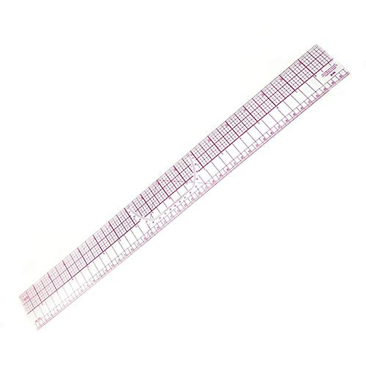 Westcott Beveled Graph Ruler, English/Metric, 2 x 18", Transparent (B-95)