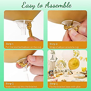 Sharlity 4 Sets Balloon Stand Kit Table Balloon Stand Holder for Graduation Birthday Baby Shower Wedding Anniversary Party Decorations