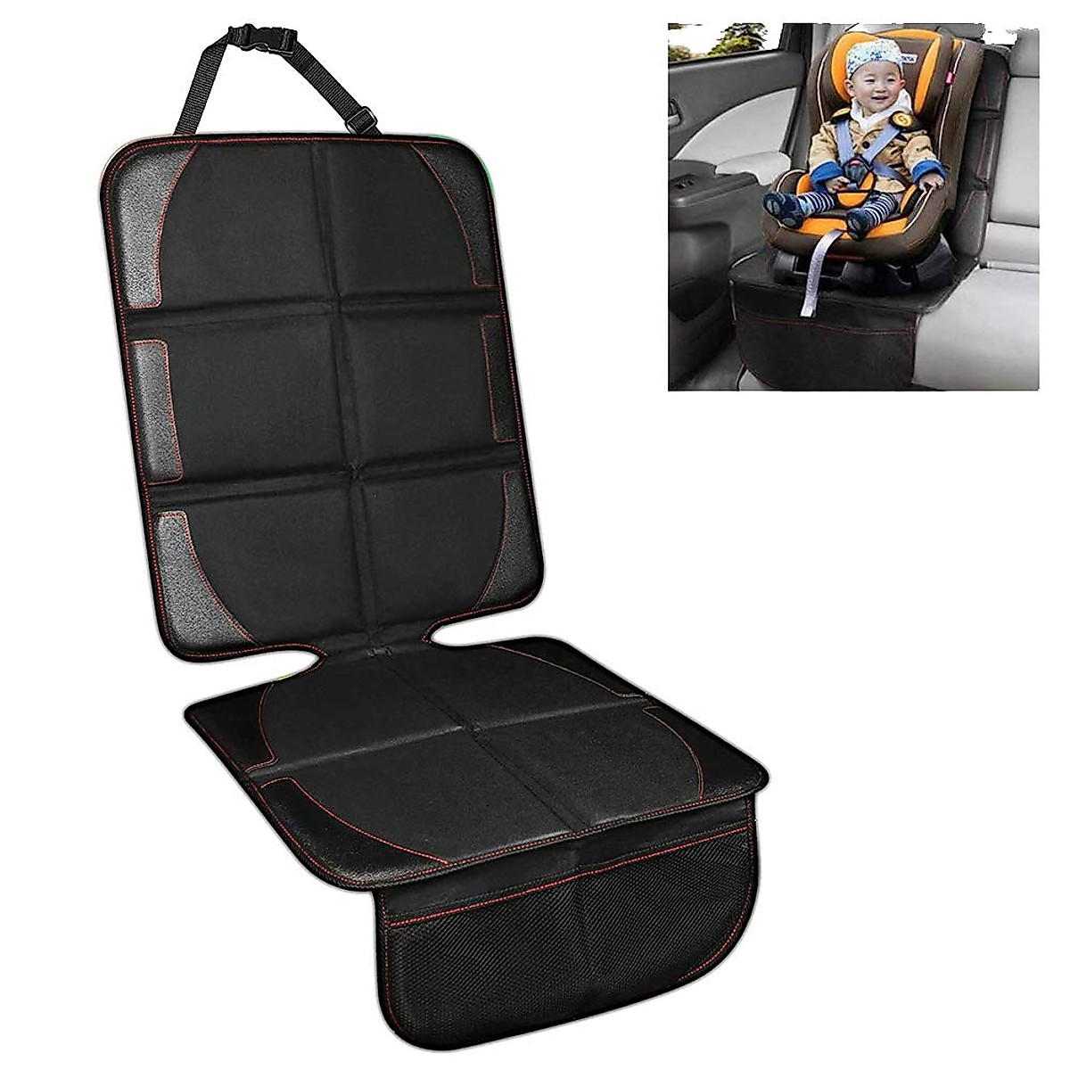 UCARE Child Car Seat Protector Waterproof Foldable Baby Seat Cover Protector for Child & Baby Cars Seats with Thickest Padding and Non Slip Backing (1)