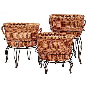 Small Wicker Basket Stand, 42826