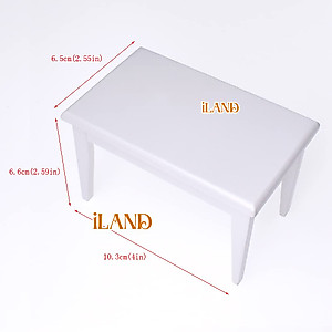 iLAND Wooden Dollhouse Furniture on 1:12 Scale for Miniature Dollhouse Kitchen w/Unit Cabinets, Dollhouse Fridge and Dollhouse Dining Room Furniture(Pretty Pink 11pcs)