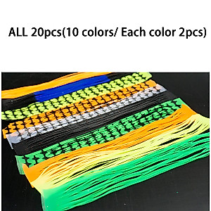 10 Colors 20 pcs Fishing Jig Lures Rubber Skirt Tab Multicolor Silicone Skirts Whole Sheet DIY Spinner Bait Squid Rubber Thread Lures Regular Skirt Collars Included Fly Tying Material Stripe Spots