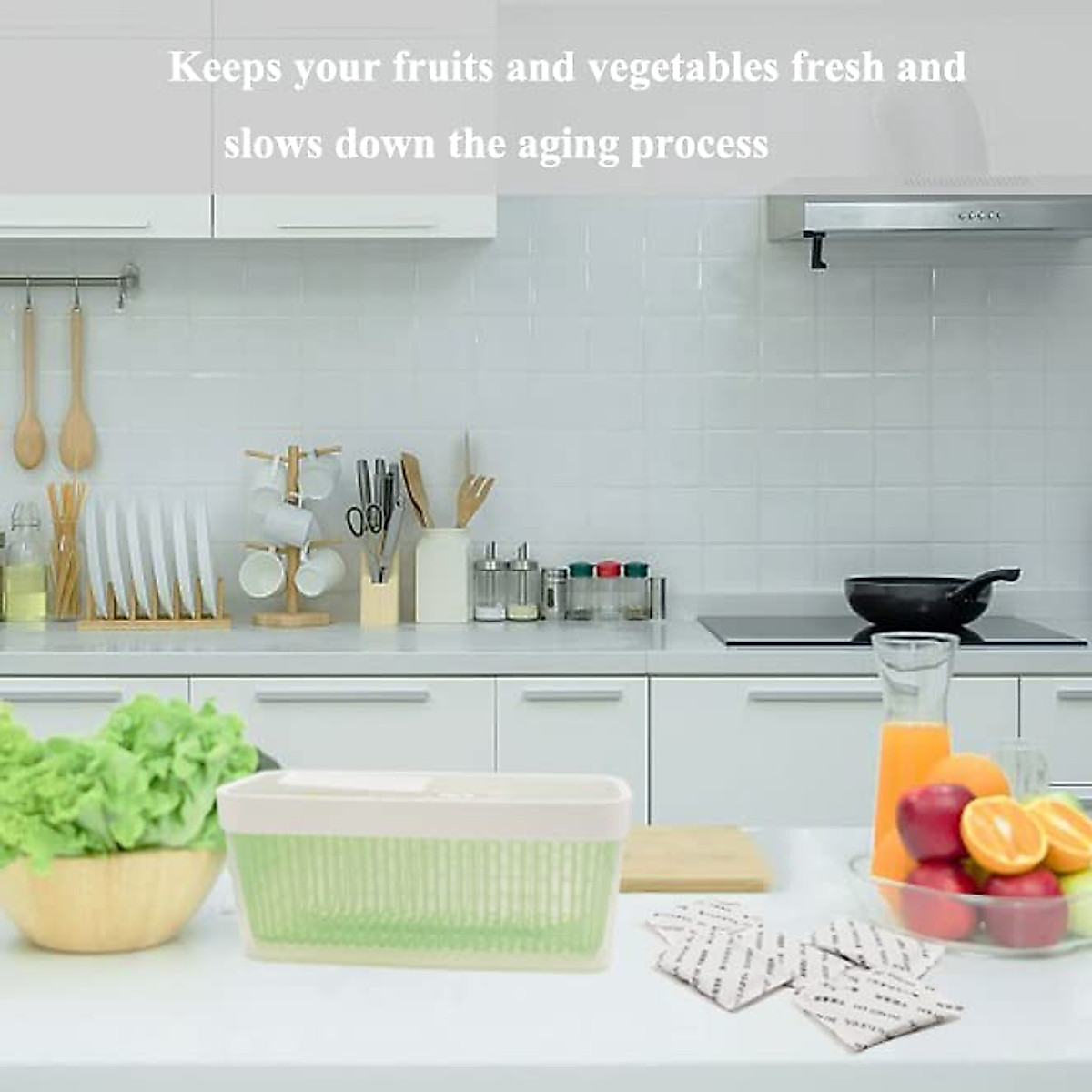 xcivi 6 Pack Produce Preserver Filter Refills compatible with OXO Good Grips GreenSaver Produce Keeper, Extends The Life of Your Fruits and Veggies and Keep Them Fresh Longer