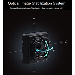 OV5647 5MP 1080P HD Video Dual-axis Optical Image Stabilization Camera Module for Raspberry Pi 4 3 Zero/Zero 2 W and CM3/3+/4 @XYGStudy (OV5647-70 5MP OIS Camera)