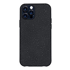 HoldingIT Biodegradable Crossbody Phone Case, Compatible with iPhone 12, 12 Pro, 12 Pro Max, Detachable Lanyard 2-in-1 Eco-Friendly Hands Free Cover with Drop Protection (Black, iPhone 12 Pro Max)