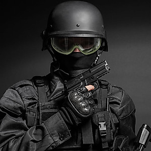 Qavctw Airsoft Goggles Anti Fog, Outdoor Sports Goggles Tactical Military Glasses for Games Sports Shooting Hunting Paintball Riding Cycling, Safety Dust Goggles Fits Most Helmets