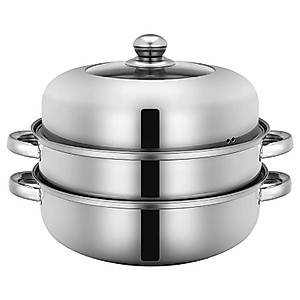 Thickened Stainless Steel Steamer -layer Ear Soup Steamer Steaming and Cooking -purpose Pot
