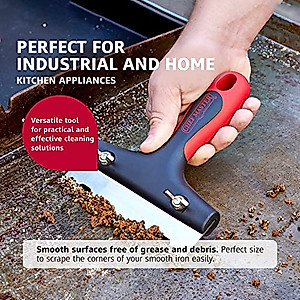 Mr. Bar-B-Q Griddle Scraper Tool with Replaceable Blade, Stainless Steel Griddle Cleaner, Ergonomic, Perfect for Professional and Residential Kitchen Grill Scraper