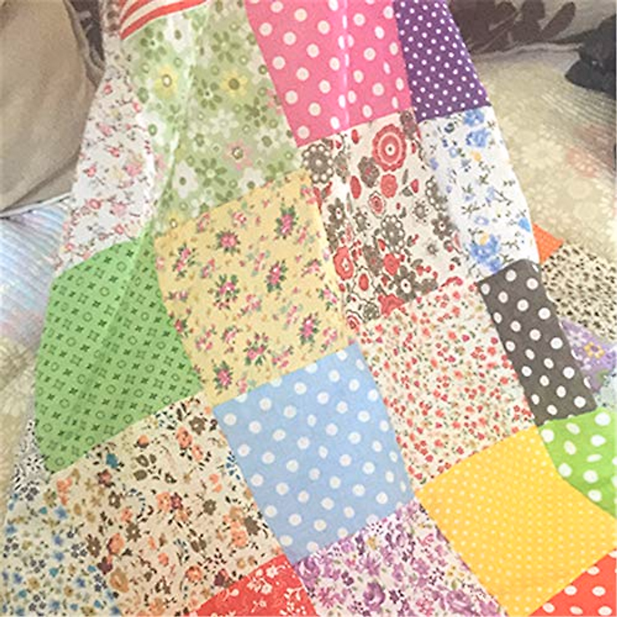 7Pcs 50cmx50cm Cotton Craft Fabric, Craft Patchwork Bundle Squares Patchwork DIY Sewing Scrapbooking Quilting Artcraft (Navy Blue,50X50cm)