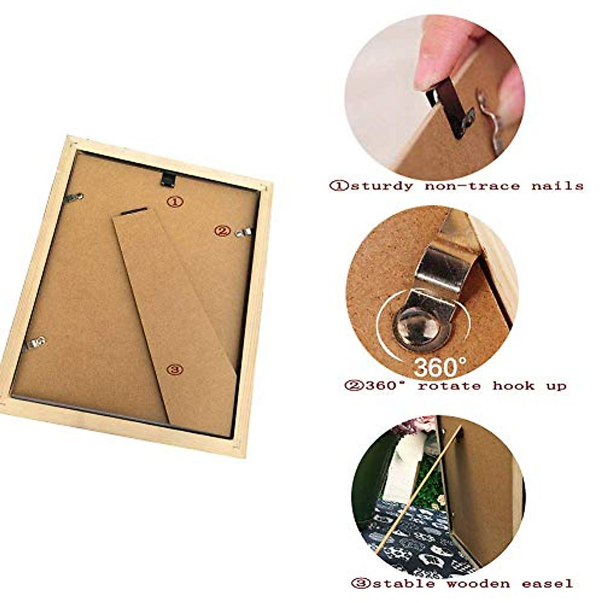 Framed Inhale Exhale Art Print Set of 2 (10”X8”)-Ready to Hang, Meditation Mental Health Wall Art, Black and White Yoga Painting,Modern Zen Print, Canvas Wall Art Poster for Bedroom