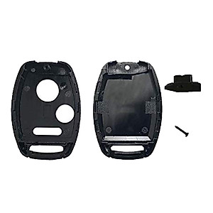 Arruweer NO Cut Replacement Key Fob Shell Case Fit for Honda Accord Crosstour Civic Odyssey CR-V CR-Z Fit Keyless Entry Remote Car Key Fob Cover (Only Casing) (2+1 Button)