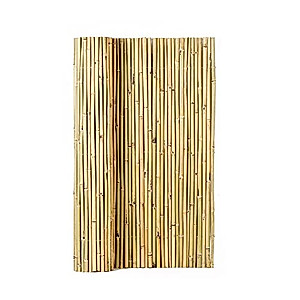 Mininfa Natural Rolled Bamboo Fence, Eco-Friendly Bamboo Fencing, 0.7 in D x 4 feet High x 6 feet Long, Bamboo Screen for Garden, Privacy