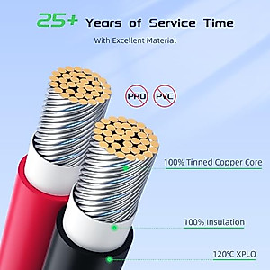 Bateria Power 3.3FT Solar Connector to XT60 Adapter Extension Cable, 12AWG Solar Panel to XT60 Charge Extension Cable for RV Foldable Solar Panel, Portable Power Station, Solar Generator (1PCS)