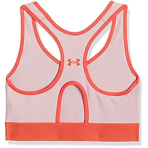 Under Armour Women's Armour Mid Keyhole Sports Bra , Retro Pink (676)/Quirky Lime , X-Large