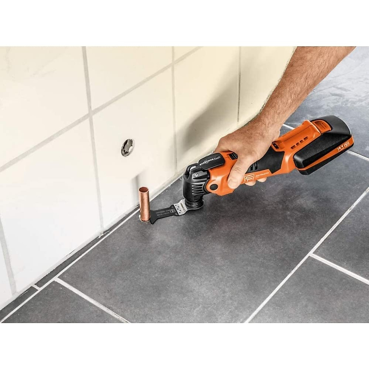 Fein Multimaster Tool AMM 500 Plus Select Oscillating Tool - 18V Battery-Powered Cordless Multi Tool for Interior Work and Renovation - Includes Tool, 1 Universal E-Cut Blade, and Case - 71293362090