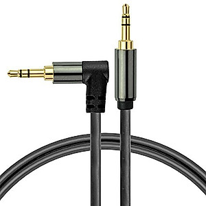 Mediabridge™ 3.5mm Male to Male Right Angle Stereo Audio Cable (4 Feet) - 90° Connector for Flush Connections - Step Down Design for Smartphone, Tablet & MP3 Cases - (Part# MPC-35RA-4)