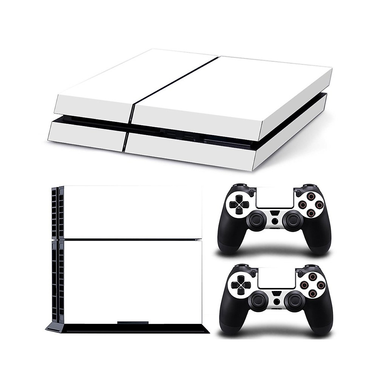 Gam3Gear Vinyl Sticker Pattern Decals Skin for PS4 Console & Controller (NOT PS4 Slim / PS4 Pro) - White