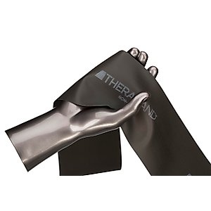 THERABAND Professional Latex Resistance Bands For Rehabilitation, Portable Fitness and Workout, Home Exercise, 5 Foot, Black, Special Heavy, Level 6, Individual Package