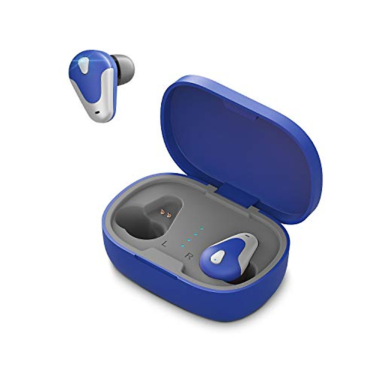 Helix True Wireless Earbuds, Bluetooth 5.0 Headphones, HD Audio with Unrivaled Bass, SecureLock Fit, Auto-Pairing, Hands Free Calling, Blue