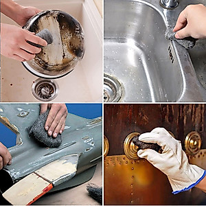 BLOSY Steel Wool 0000 Roll 20ft, Grade #0000 Fine, Multifunctional Fill Fabric DIY Kit, Block Holes Gaps, Finish, Polishing & Cleaning, 10ft x 2 Roll