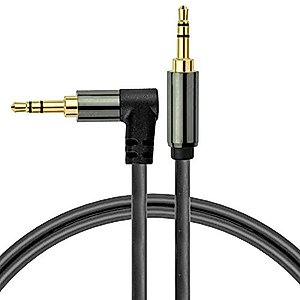 Mediabridge™ 3.5mm Male to Male Right Angle Stereo Audio Cable (4 Feet) - 90° Connector for Flush Connections - Step Down Design for Smartphone, Tablet & MP3 Cases - (Part# MPC-35RA-4)