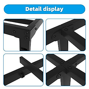 Tooyyer 18inch Metal Twin Size Bed Frame Heavy Duty Steel Slat Mattress 2500 lbs Support Easy to Assembly No Box Spring Needed Non-Slip Support