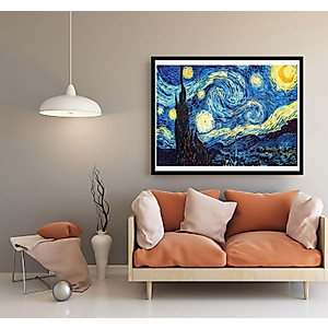 Full Drill 5D Diamond Painting 20X16 inch, OWAY Paint by Number Kits Starry Night Diamond Painting Kits for Home Wall Decor