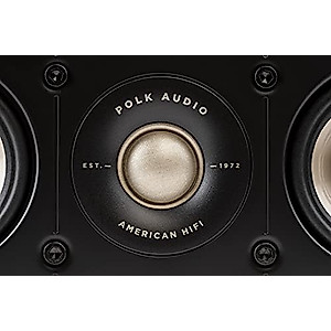 Polk Signature Elite ES35 Slim Center Channel Speaker - Hi-Res Audio Certified, Dolby Atmos & DTS:X Compatible, 1" Tweeter & (6) 3" Woofers, Dual Power Port for Effortless Bass, Stunning Black