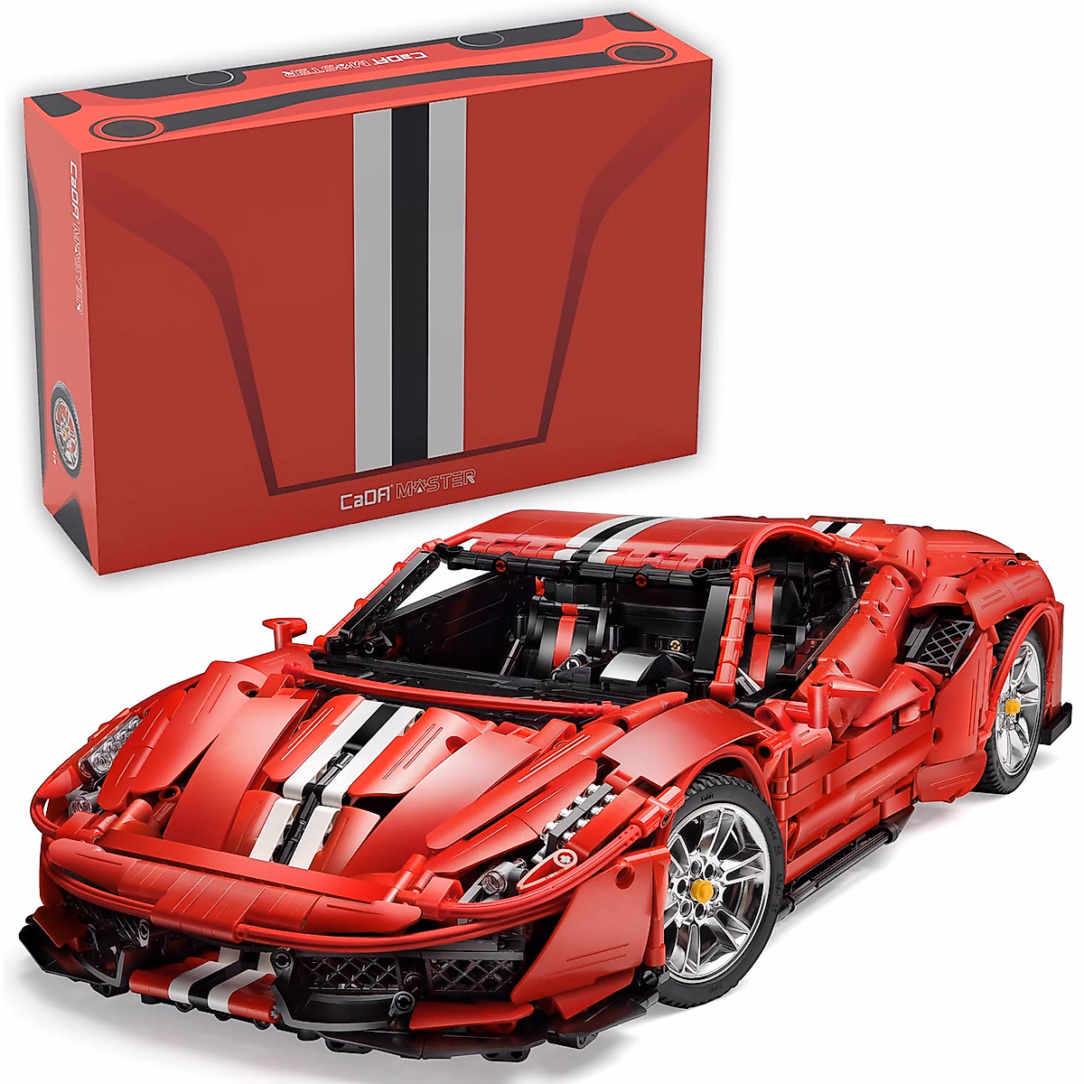 dOMOb Italian Super Car Building Kit – Innovative Stem Toys for 14+ Age Teens & Adults – Realistic Model 1:8 Simulated Build – Original MOC Design – 3236 Pieces or Blocks – for Hobbyist, Collector