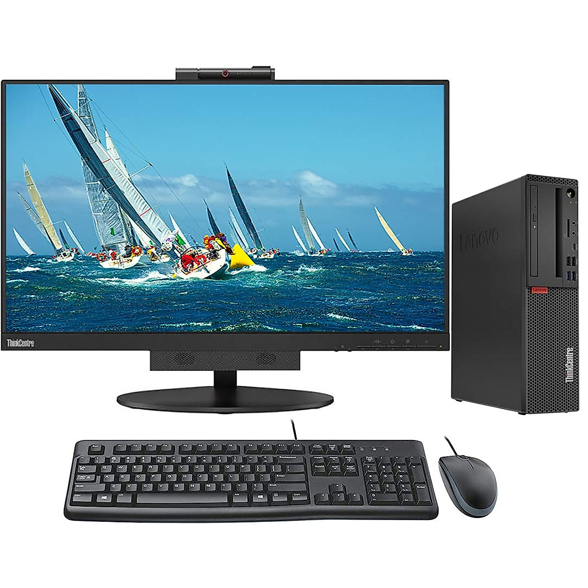 Lenovo ThinkCentre M720s SFF PC Bundle with Intel Core i5-8400 6-Core CPU, 32GB DDR4 RAM, 1TB NVMe SSD, Windows 10, 24 GEN3 Monitor, Keyboard, Bundle