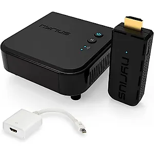 Nyrius Aries Prime Digital Wireless HDMI Transmitter & Receiver System for HD 1080p 3D Video Streaming, Laptops, PC, Cablebox, Satellite, Blu-ray, DVD, PS3 (NPCS549) & Bonus Mini Display Port