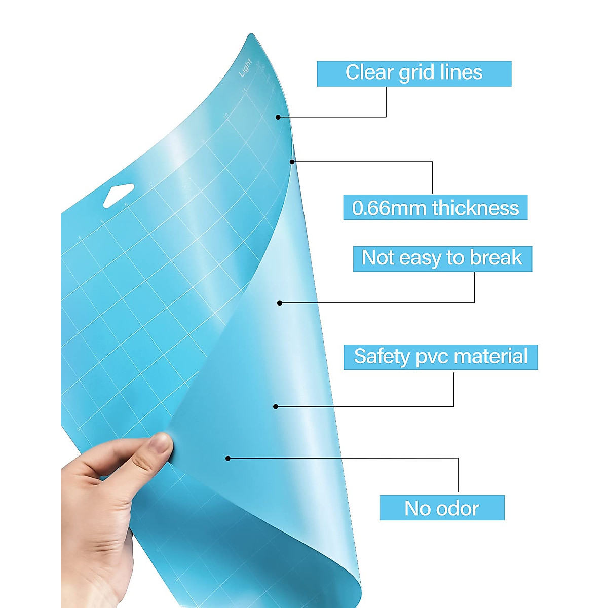 Colemoly 12x12 Cutting Mat 9 Pack Variety for Cricut Maker 3/Maker/Explore 3/Air 2/Air/One 2 Pack Mats Scrapers Sticky Cricket Cut Card Non-Slip Replacement Accessories Standard Light Strong Frabic