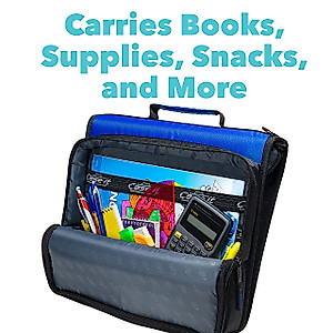 Case-it The Universal Zipper Binder - 2 Inch O-Rings - Padded Pocket that holds up to 13 Inch Laptop/Tablet - Multiple Pockets - 400 Page Capacity - Comes with Shoulder Strap - Red LT-007