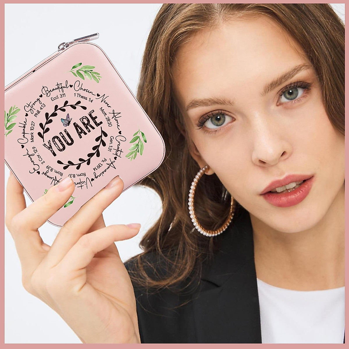 LEJIAJINW Encouragement Get Well Soon Gifts for Women, Christian Religious Spiritual Gifts, Self Care, Thank You Gifts for Women, Unique Birthday Gifts Idea for Mom on Mothers Day- Travel Jewelry Box