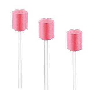 Disposable Untreated Oral Care Swabs, 250 Count (Pink+Plum)