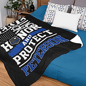 Personalized Blanket for Police Officer with Name, Gifts for Policeman, Police Officer Gifts, Birthday Gifts for Police Officer, Policeman Birthday Gift, Gift Ideas for Police Officer (5060-sherpa)…