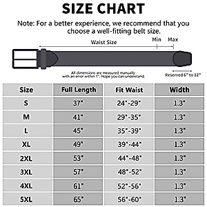 FAIRWIN Elastic Braided Stretch Mens Golf Casual Jeans Belts Woven 1 3/8" Nylon Work Belts for Men Pants Shorts