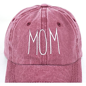 Women's Baseball Cap Mama Vintage Distressed Washed Cotton Adjustable Dad Hat Outdoor (DAD+MOM)