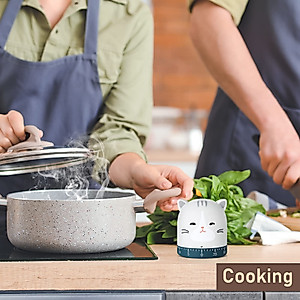 4 Pcs Kitchen Cooking Timer Animal Mechanical Timer 60 Minute Wind up Dial 360° Rotating Countdown Egg Reminder No Batteries Loud Ring Cartoon Alarm for Kids Time Management, Fox Pig Cat Dog(Animal)