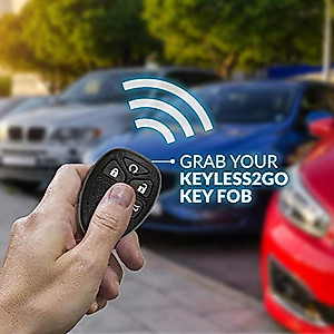 Keyless2Go Replacement for Keyless Entry Car Key Vehicles That Use 6 Button 15913427 OUC60270 Remote, Self-programming
