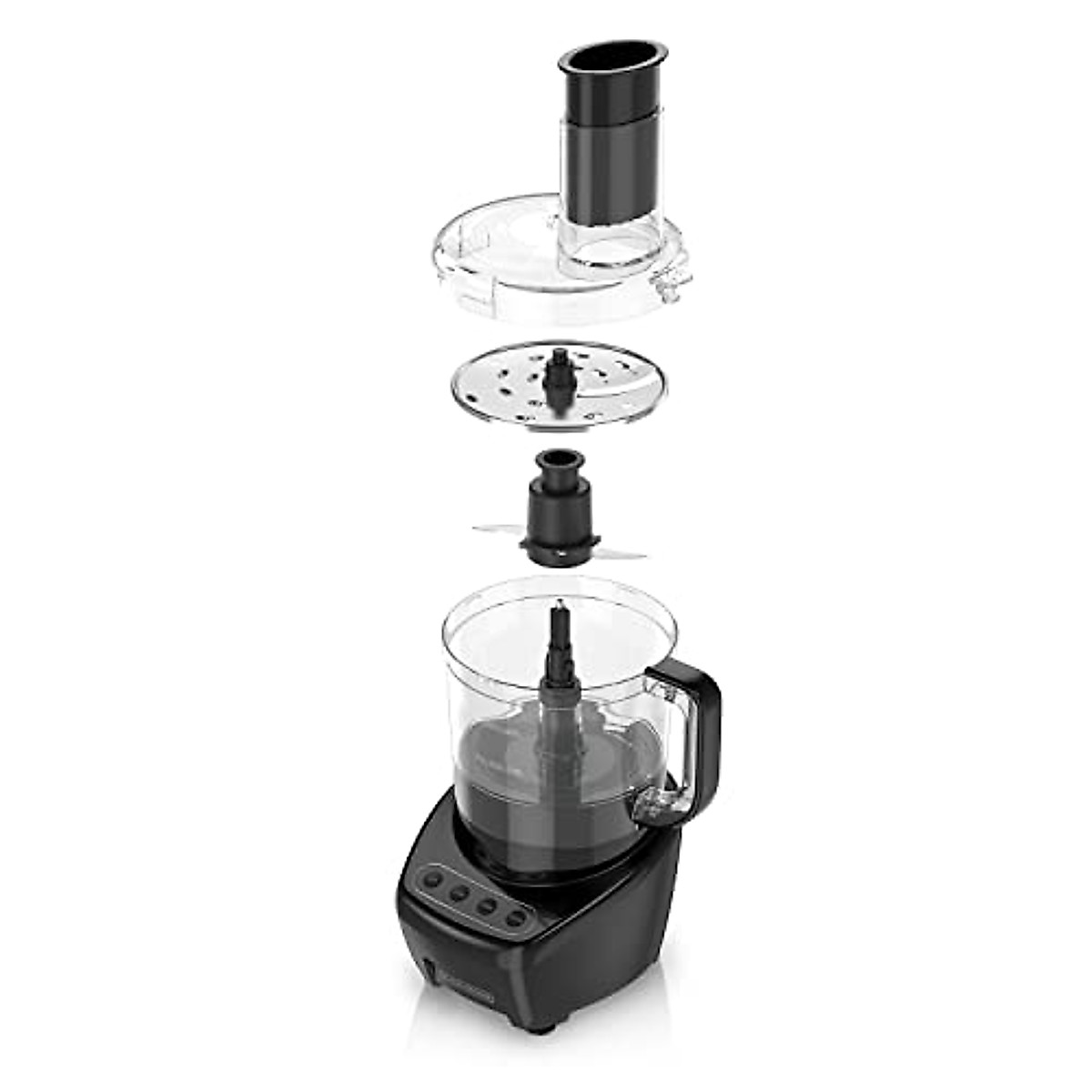 BLACK+DECKER Food Processor and Vegetable Chopper, Stainless Steel Blade, 8-Cup Capacity, 450W Power with Attachments to Shred, Slice, Mince, Grind, and Puree
