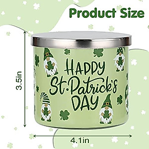 St. Patrick’s Day Candle, Luck Eucalyptus Mint Scented Candle, Large 3 Wicks, 14 oz