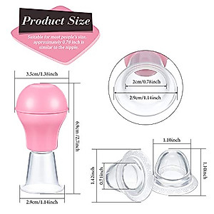 4 Pieces Nipple Sucker Nipple Corrector Nipple Puller Women Breastfeeding Flat Inverted Nipple, Aspirator Nipples Retraction Nipples Silicone Cups for Mommy Girl (Pink)