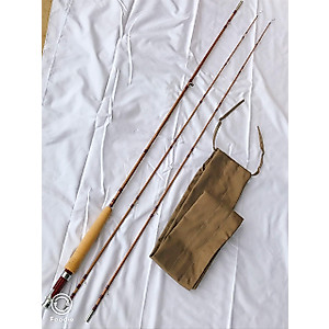 New Bamboo Fly Rod 7'6" for #5 Line Wt,2 Piece with 2 Tips.
